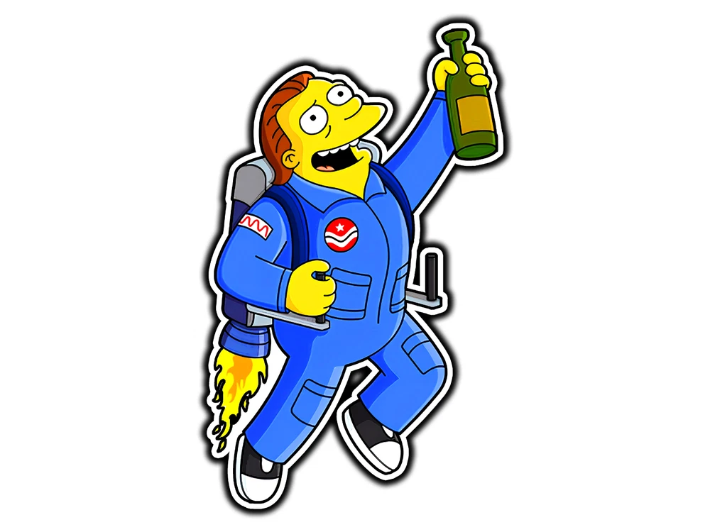 DOPASTICKER Astronaut Barney Sticker Decal Phone Decal Water Bottle ...