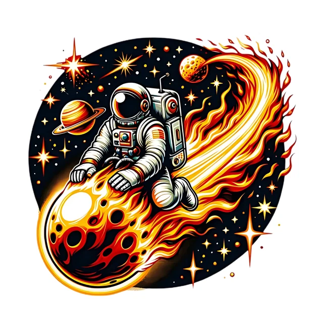 DOPASTICKER Astronaut Comet Sticker Street Art Punk Edgy Hip-Hop Grunge ...