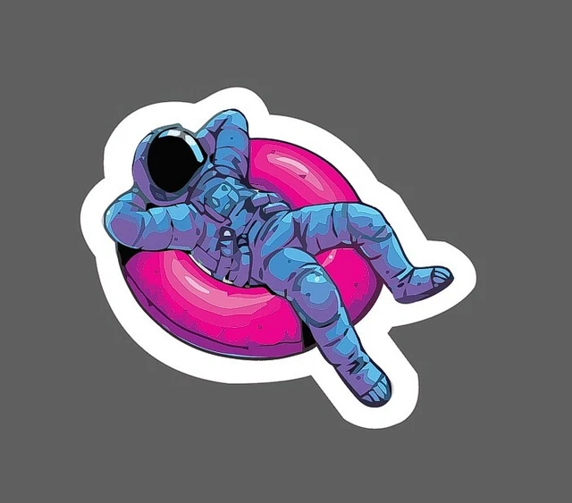 DOPASTICKER Astronaut Floating Sticker Tube River Lazy Space Sticker ...