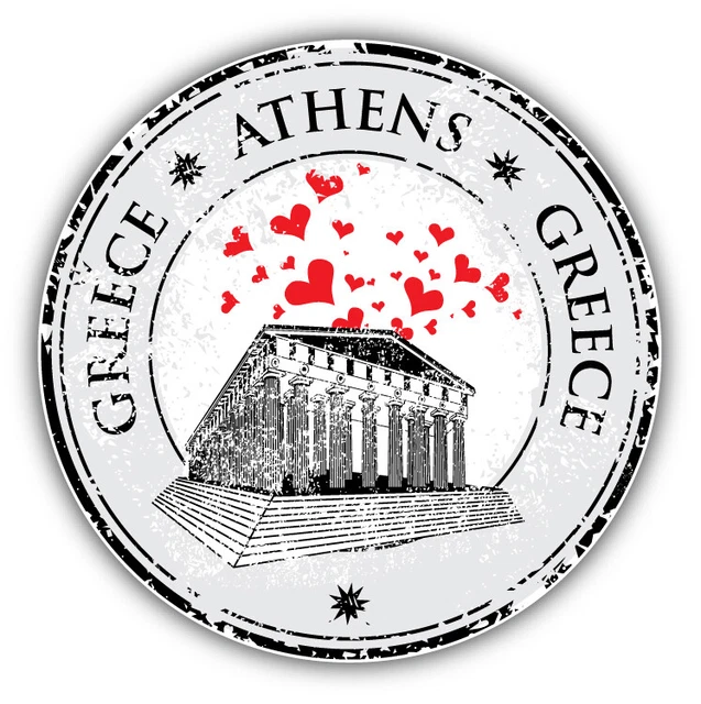 DOPASTICKER Athens Greece Sticker Decal Phone Decal Water Bottle ...