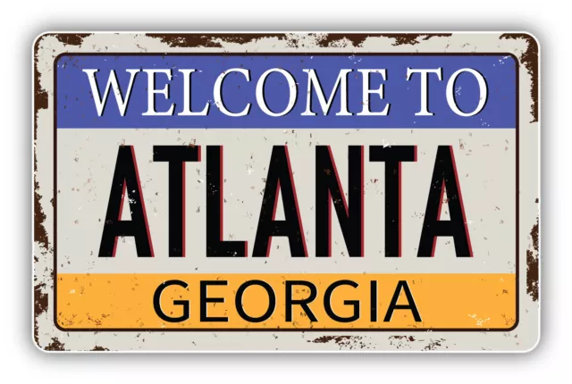 DOPASTICKER Atlanta City Georgia State Usa Grunge Retro Sticker Decal ...