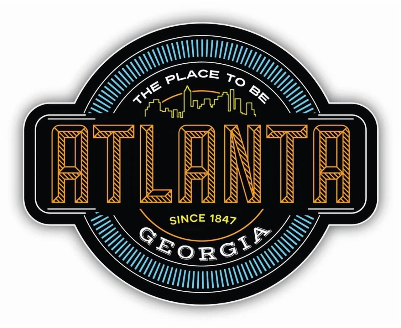 DOPASTICKER Atlanta City Georgia Usa State Sticker Decal Phone Decal ...