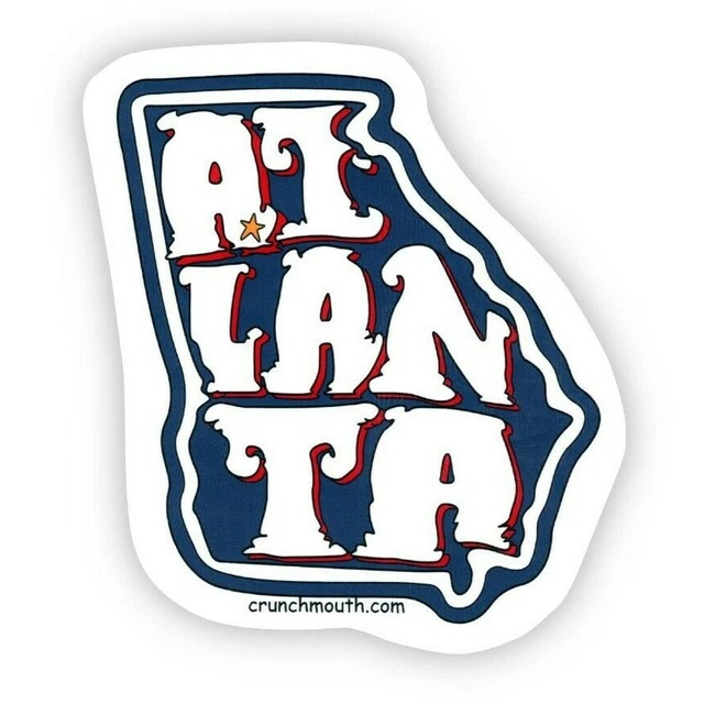 DOPASTICKER Atlanta Georgia Outline Americana Travel Decal Sticker ...