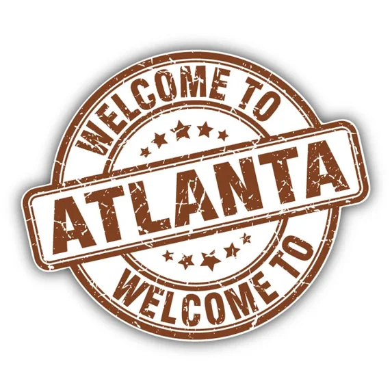 DOPASTICKER Atlanta Grunge Welcome Travel Sticker Decal Phone Decal ...