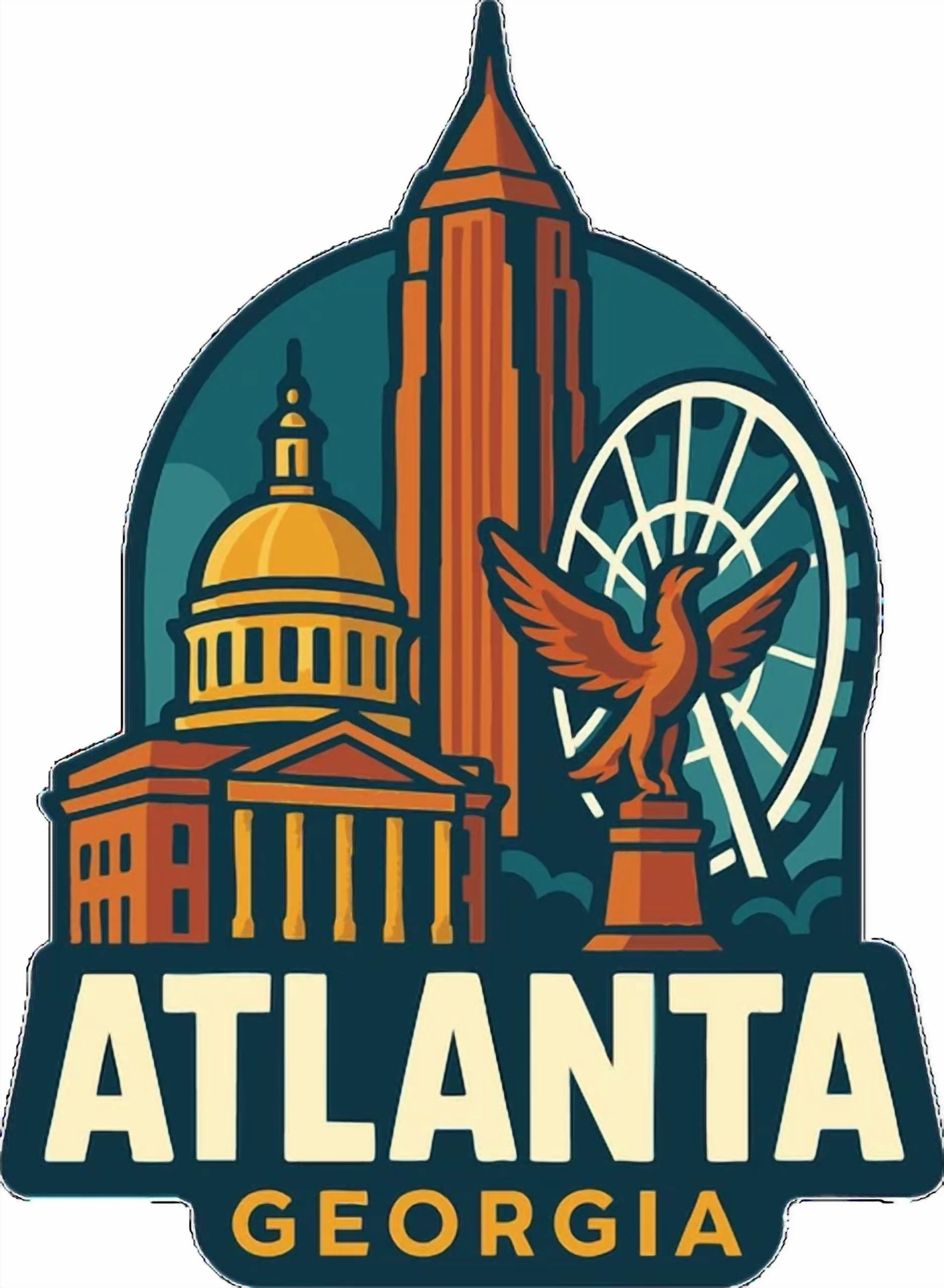DOPASTICKER Atlanta Sticker Decal City Skyline Landmark Design Phone ...