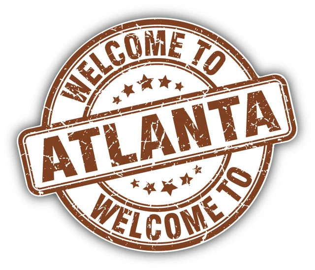 DOPASTICKER Atlanta Welcome Travel Sticker Decal Phone Decal Water ...