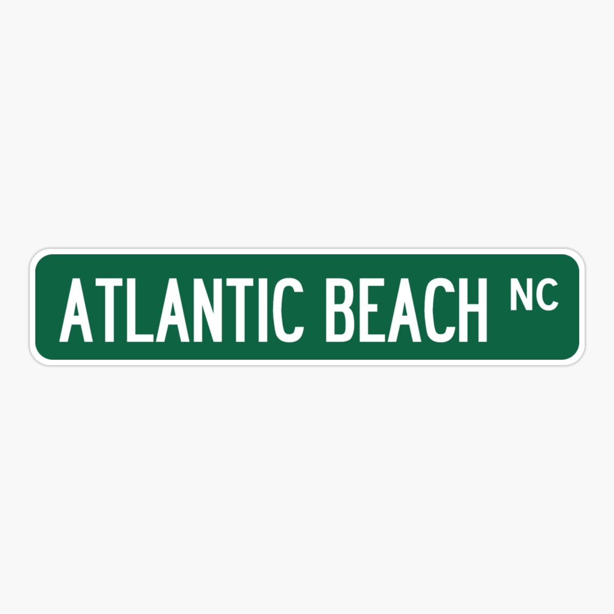DOPASTICKER Atlantic Beach, Nc Street Sign Sticker, Phone Sticker Car ...