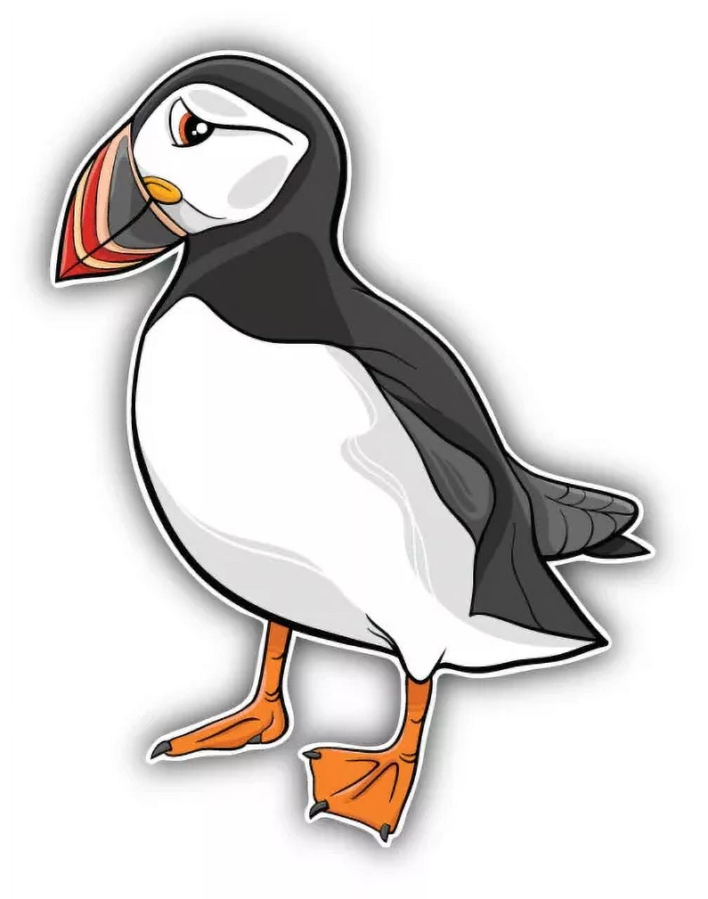 DOPASTICKER Atlantic Puffin Bird Cartoon Sticker Decal Phone Decal ...