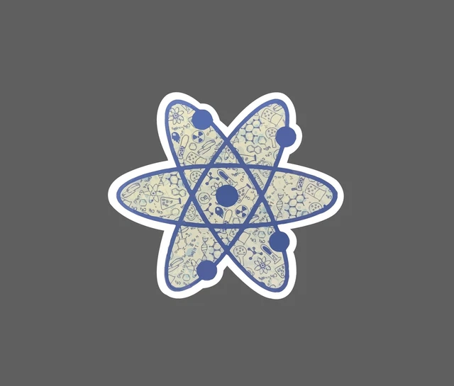 DOPASTICKER Atom Sticker Science Dna Life Sticker Phone Sticker, Latop ...