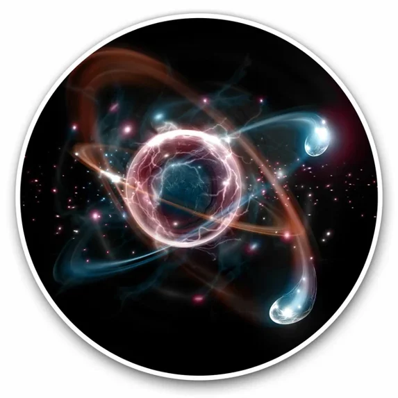 DOPASTICKER Atomic Particles Science Physics Cool Gift Decorative ...