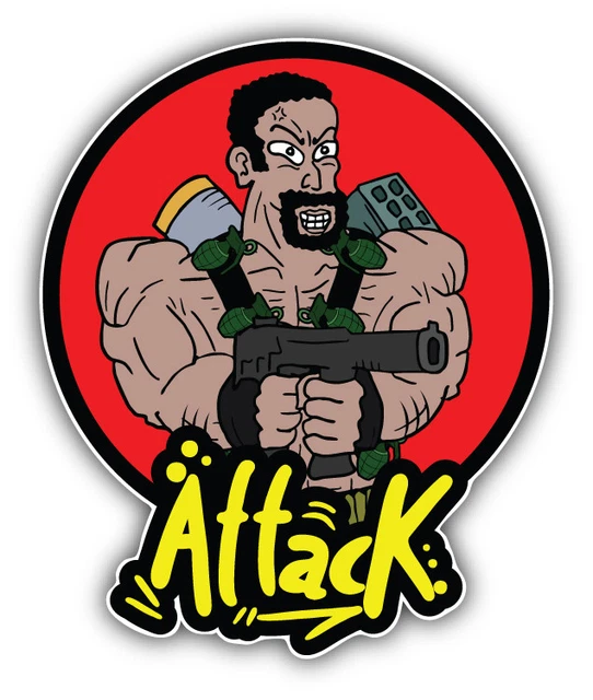 DOPASTICKER Attack War Label Sticker Decal Phone Decal Water Bottle ...
