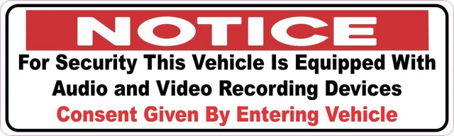 DOPASTICKER Audio And Video Recording Consent Sticker Phone Sticker ...