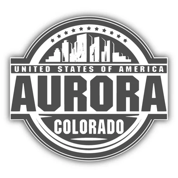 DOPASTICKER Aurora City Usa Label Sticker Decal Phone Decal Water ...