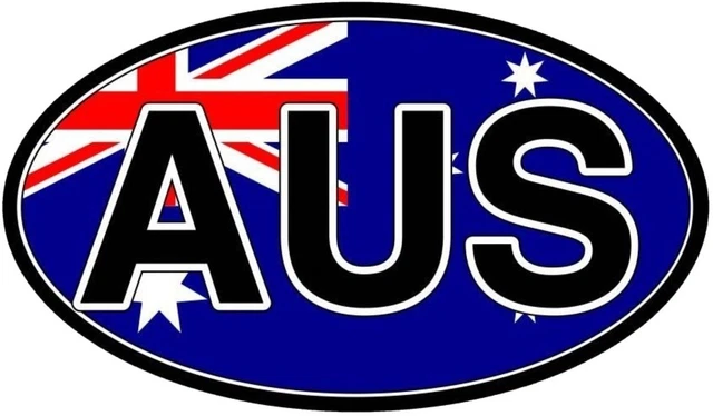 DOPASTICKER Aus Australia Country Code Oval Sticker Phone Decal Water ...
