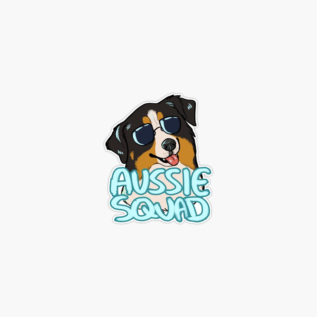 DOPASTICKER Aussie Squad (Black Tri) Sticker, Phone Sticker Car Sticker ...