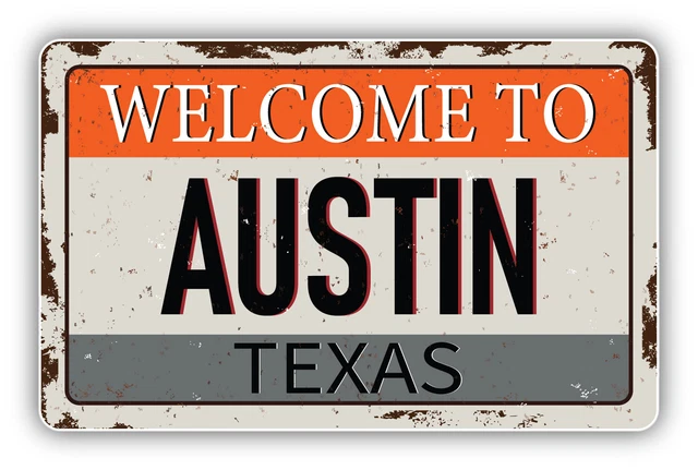 DOPASTICKER Austin City Texas Usa Grunge Retro Sticker Decal Phone ...