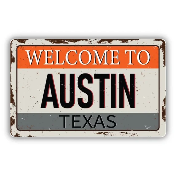 DOPASTICKER Austin City Texas Usa Grunge Retro Sticker Decal Phone ...
