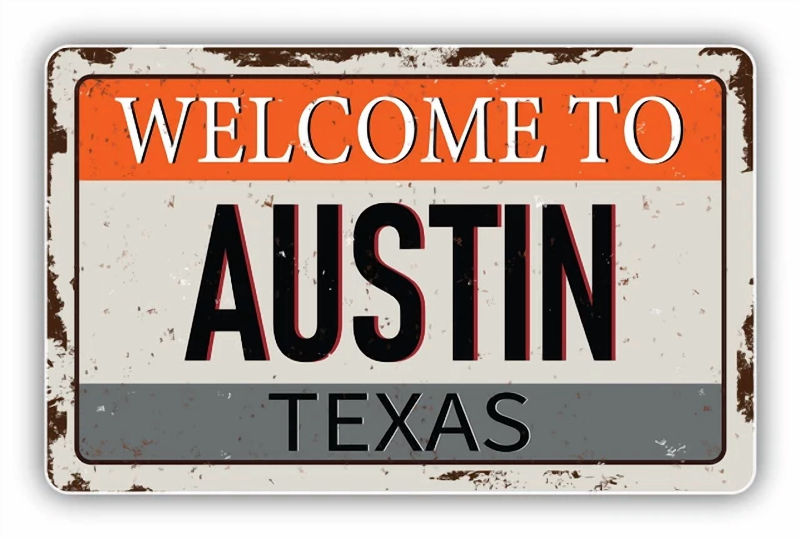 DOPASTICKER Austin City Texas Usa Grunge Retro Sticker Decal Phone ...