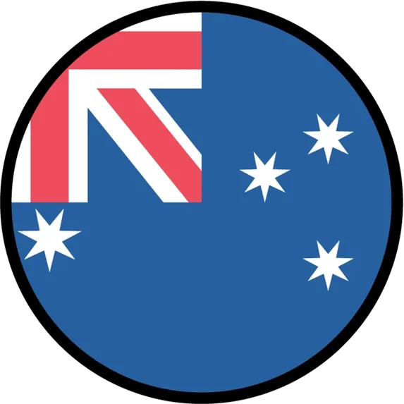 DOPASTICKER Australia Flag Circle Sticker Decal Phone Decal Water ...