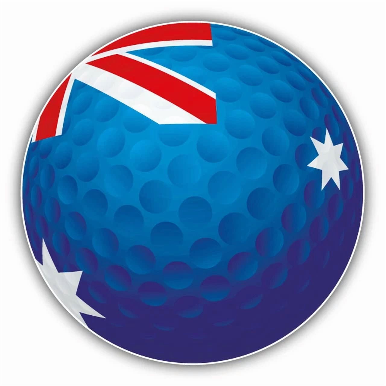 DOPASTICKER Australia Flag Golf Ball Car Sticker Phone Water Bottle ...