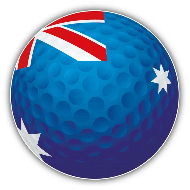DOPASTICKER Australia Flag Golf Ball Sticker Decal Phone Decal Water ...