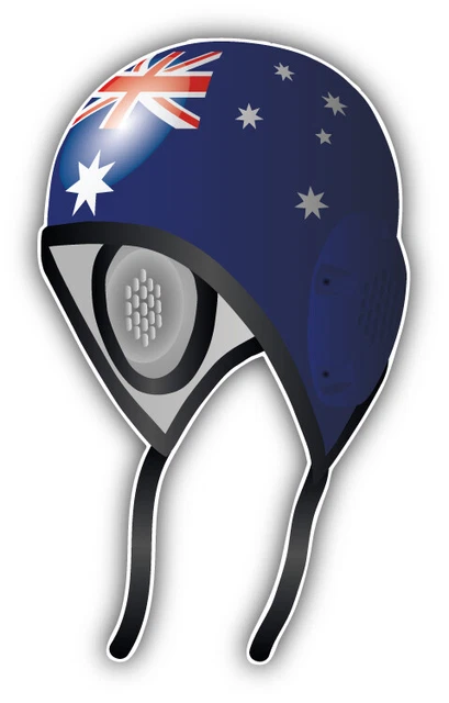 DOPASTICKER Australia Flag Water Polo Cap Car Sticker Phone Decal Water ...