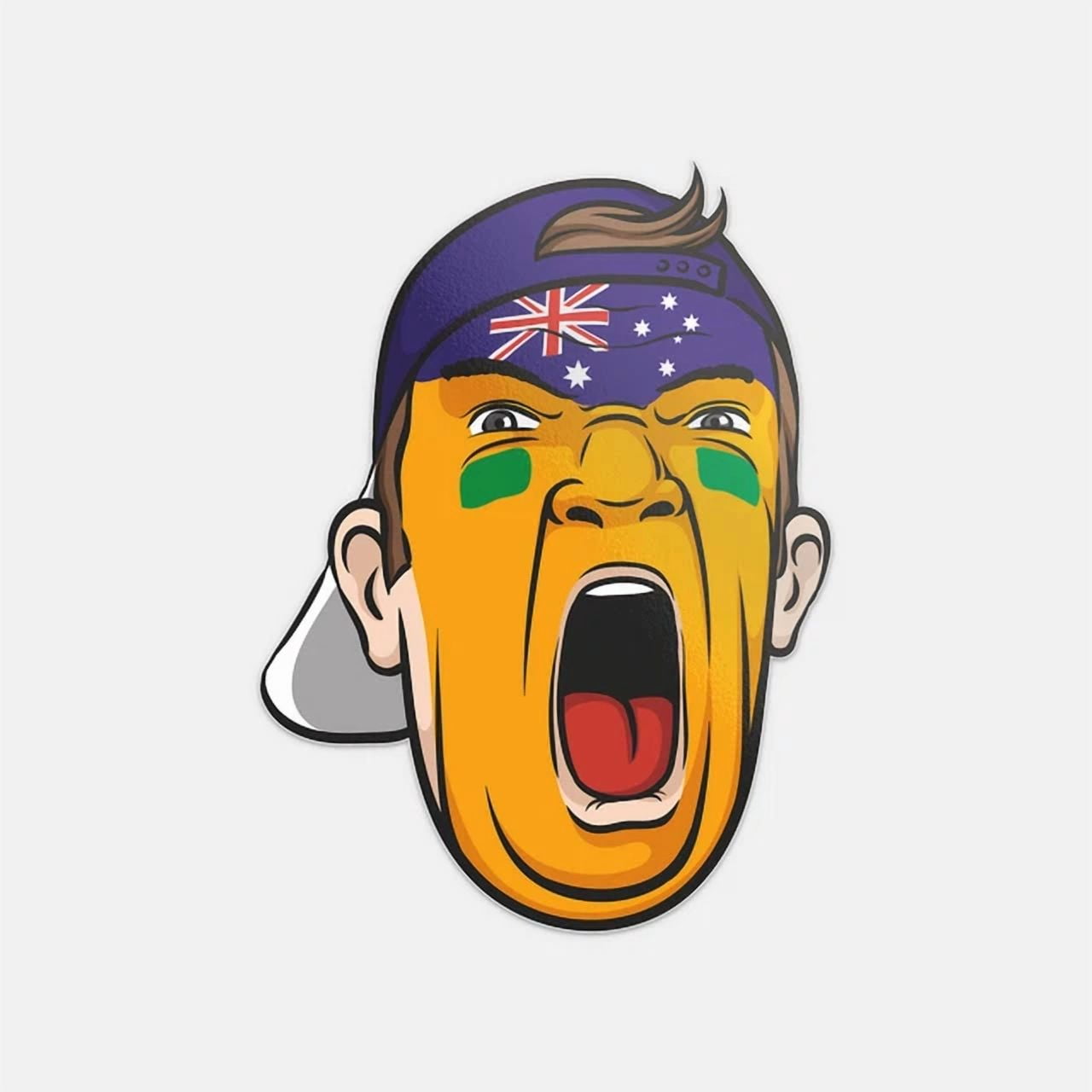 DOPASTICKER Australia Football Fan With National Flag Sticker Decal ...