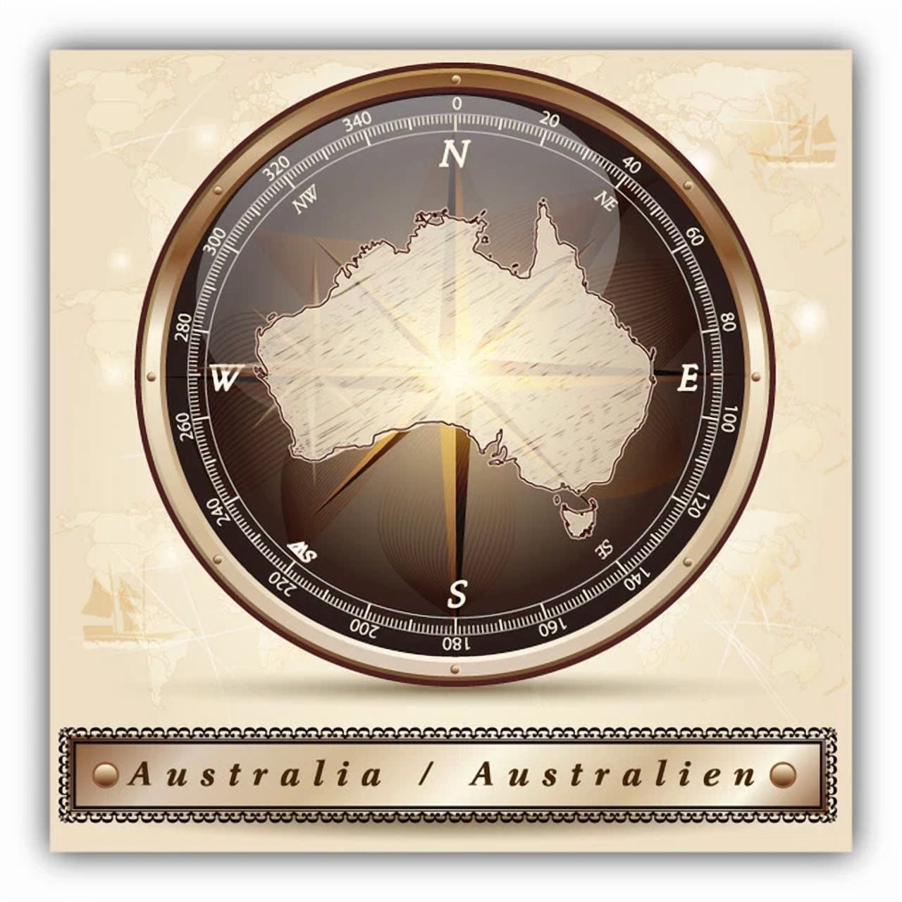 DOPASTICKER Australia Map Compass Sticker Decal Phone Decal Water ...
