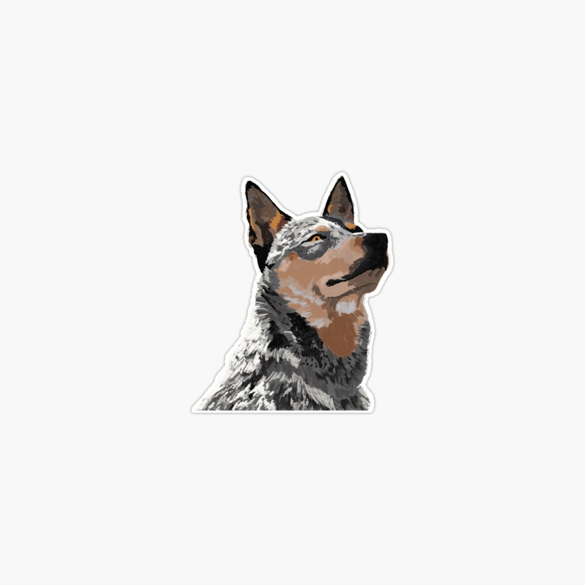 DOPASTICKER Australian Cattle Dog Blue Heeler Sticker, Phone Sticker ...