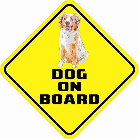DOPASTICKER Australian Shepherd Dog On Board Sticker Phone Sticker ...