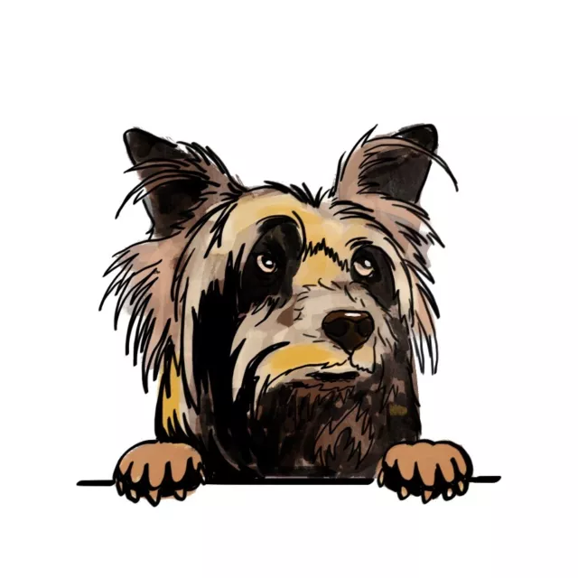 DOPASTICKER Australian Silky Terrier Dog Sticker Adopt Cute Dog Puppy ...