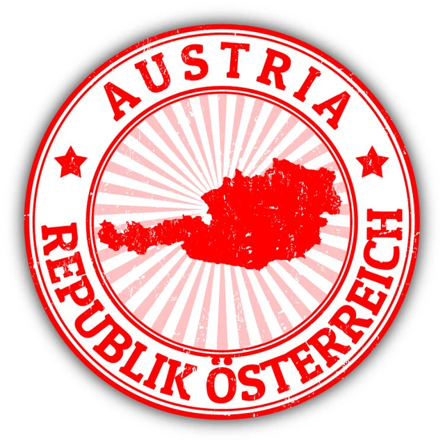 DOPASTICKER Austria Flag Grunge Travel Sticker Decal Phone Decal Water ...
