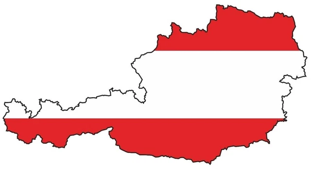 DOPASTICKER Austria Silhouette Sticker Map Flag Laptop Sticker Window ...