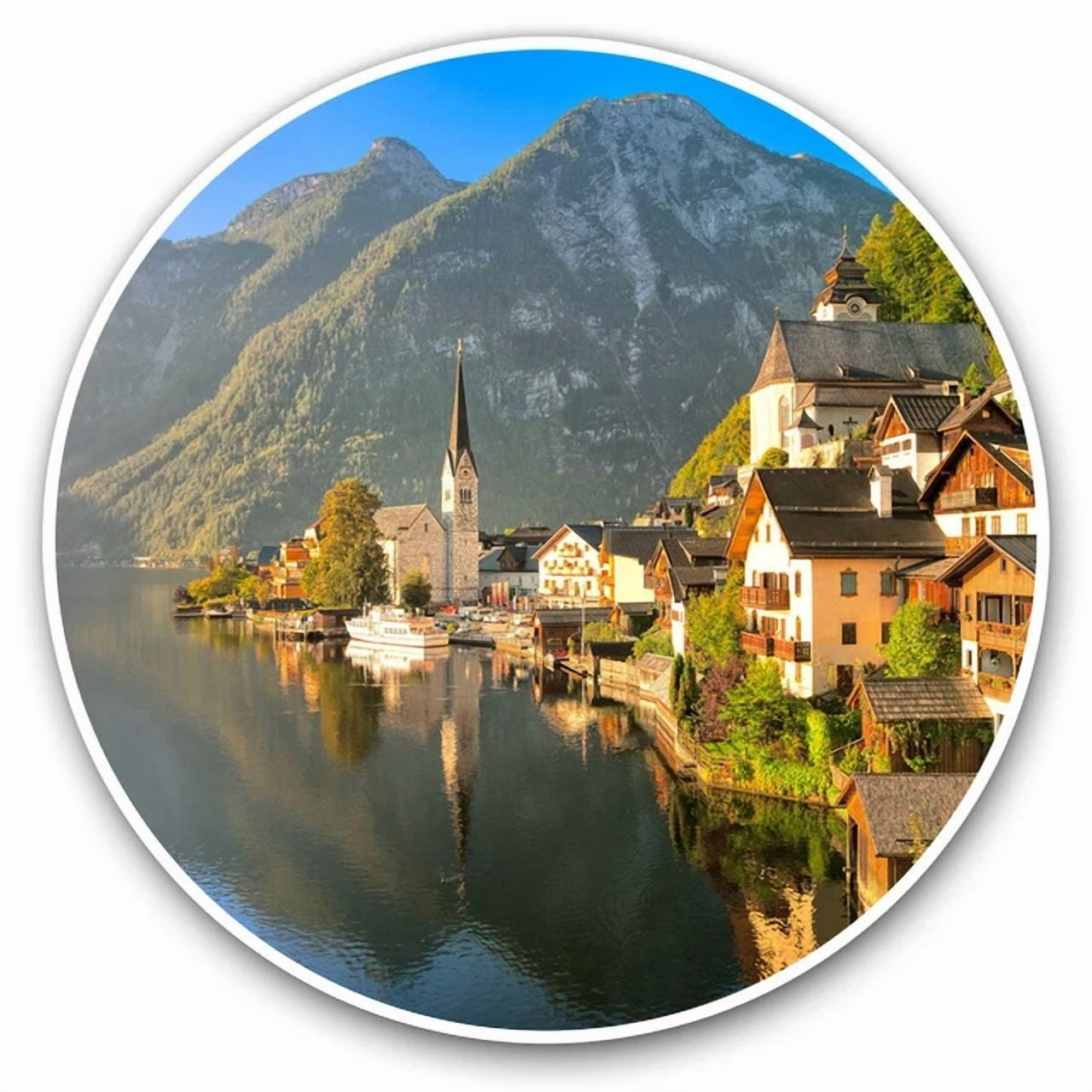 DOPASTICKER Austrian Hallstatt Lake Austria Cool Gift Decorative Laptop ...