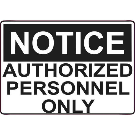 DOPASTICKER Authorized Personnel Only Sticker Door Stickers Wall ...