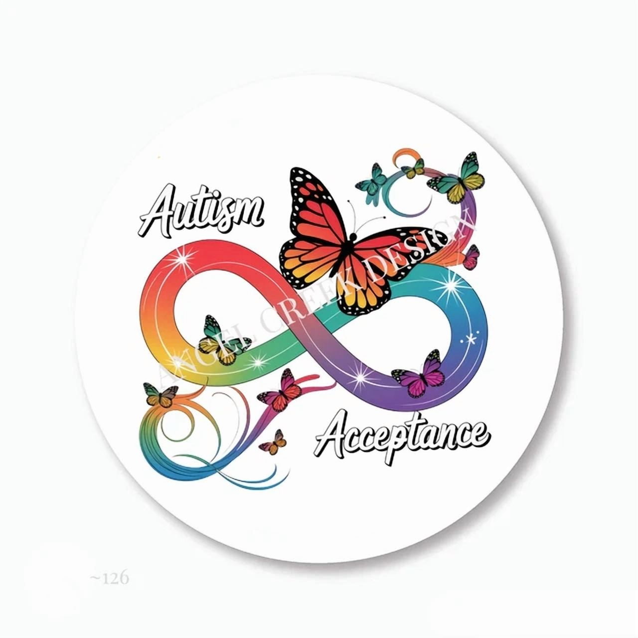 DOPASTICKER Autism Acceptance Infinity Rainbow Stickers Phone Decal ...