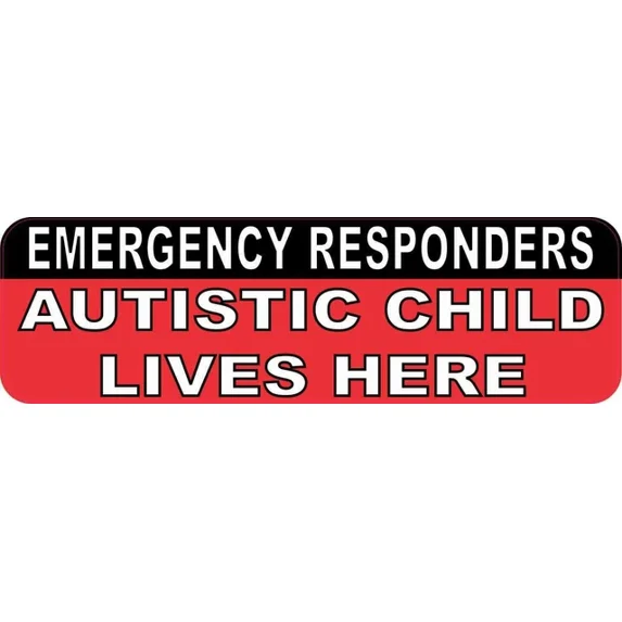 DOPASTICKER Autistic Child Lives Here Stickers Door House Sticker Phone ...
