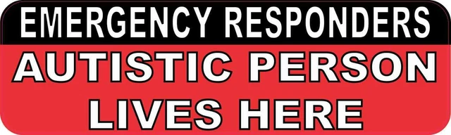 DOPASTICKER Autistic Person Lives Here Sticker Emergency Sticker House ...