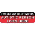 DOPASTICKER Autistic Person Lives Here Sticker Emergency Sticker House ...