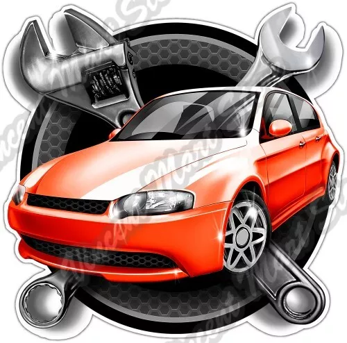 DOPASTICKER Auto Repair Tools Repair Mechanic Wrench Car Sticker Decal ...