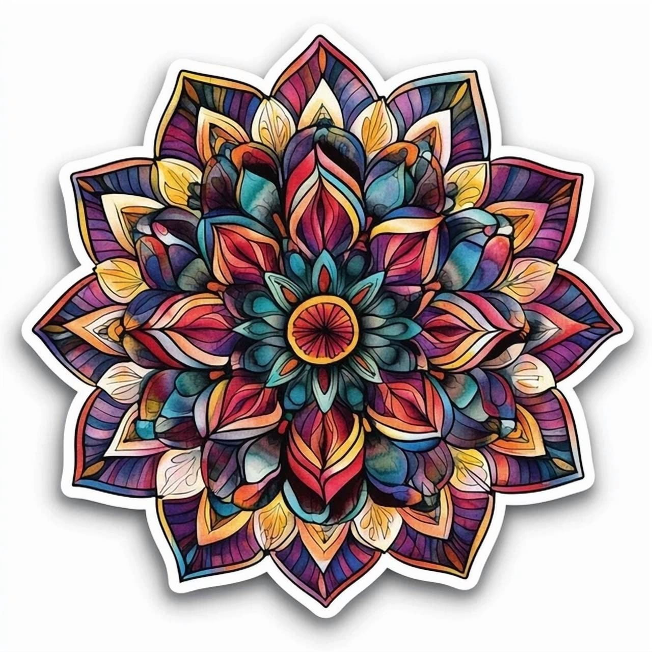 DOPASTICKER Autoaufkleber Buntes Mandala Wetterfester Sticker Phone ...