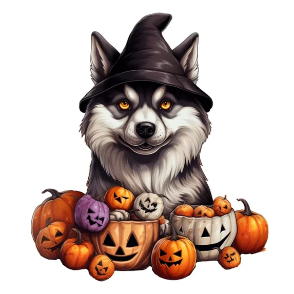 DOPASTICKER Autoaufkleber Siberian Husky Hund Auto Aufkleber Sticker ...