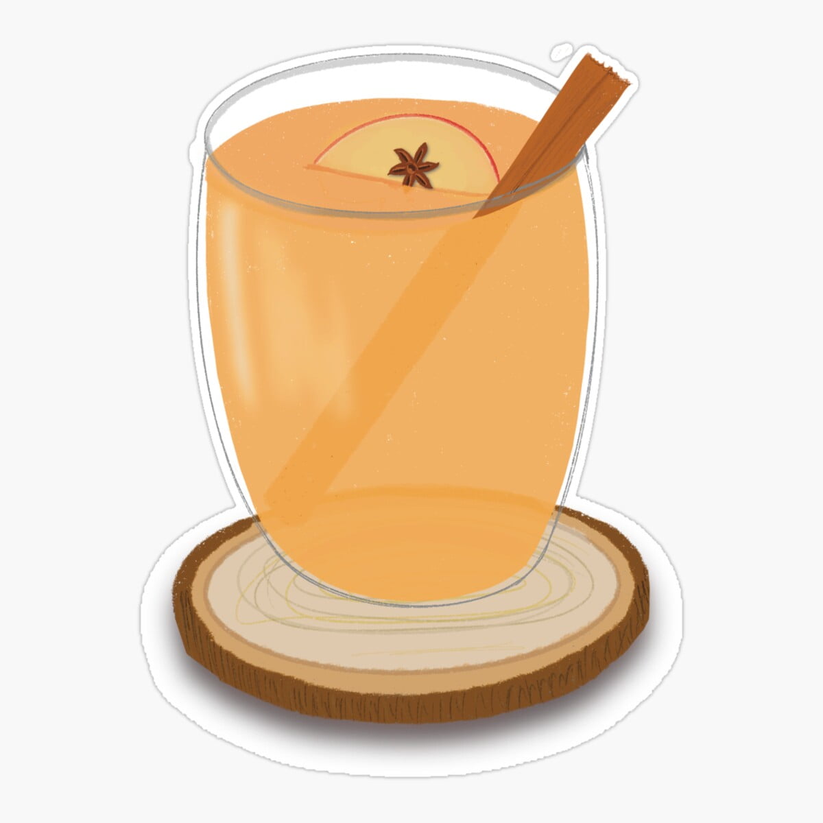 DOPASTICKER Autumn Apple Cider Sticker, Phone Sticker Water Bottle ...