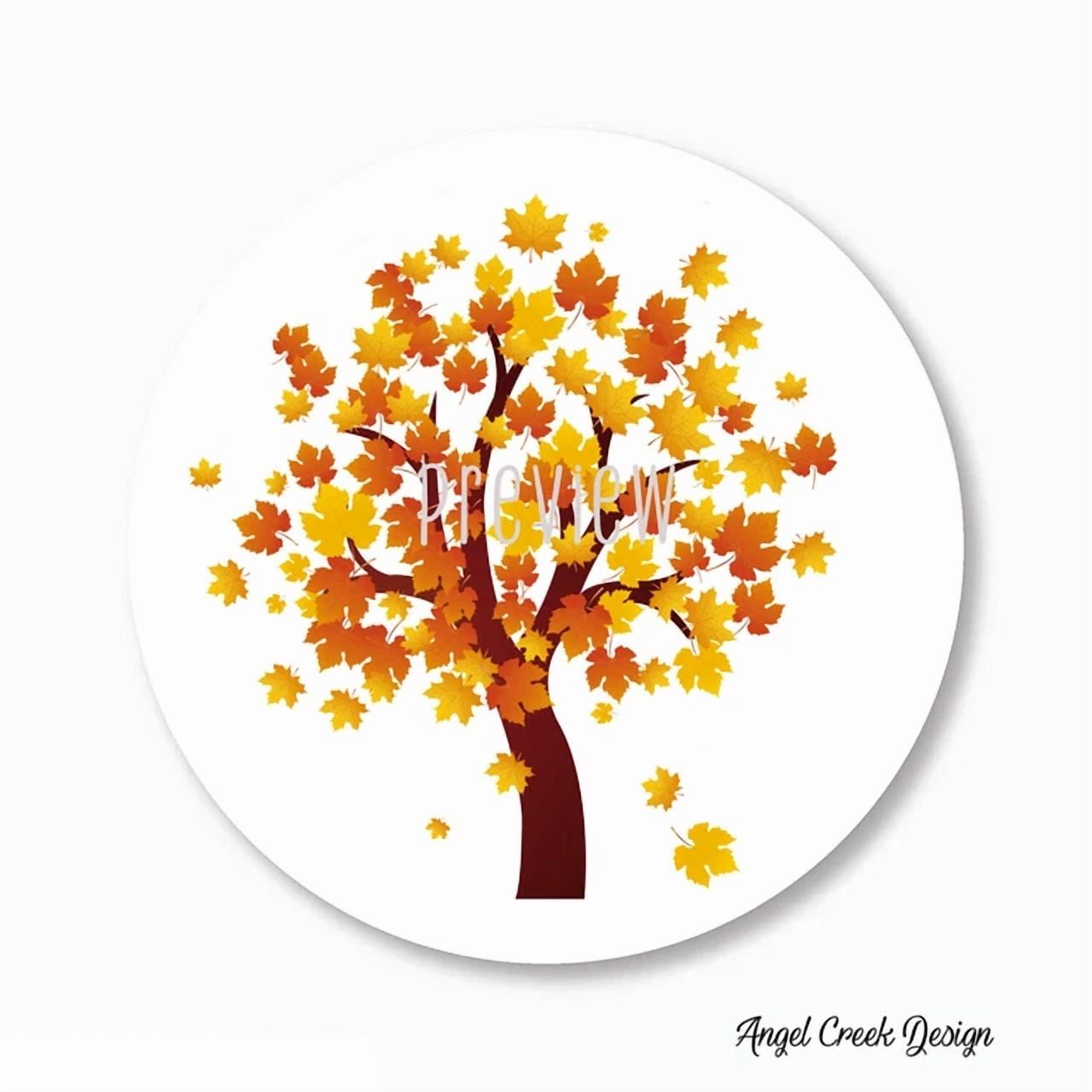 DOPASTICKER Autumn Leaves Tree Scrapbook Stickers Scrapbook Stickers ...