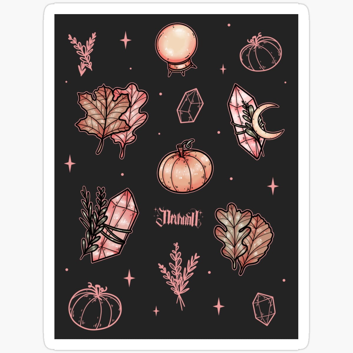 DOPASTICKER Autumn Magic [Dark] Sticker Waterproof Sticker For Water ...