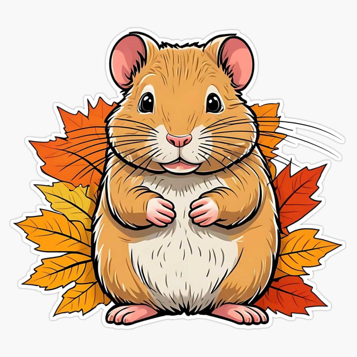 DOPASTICKER Autumn Mouse Sticker, Phone Sticker Water Bottle Sticker ...