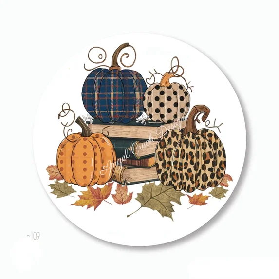 DOPASTICKER Autumn Pumpkins Book Lover Scrapbook Stickers Phone Decal ...