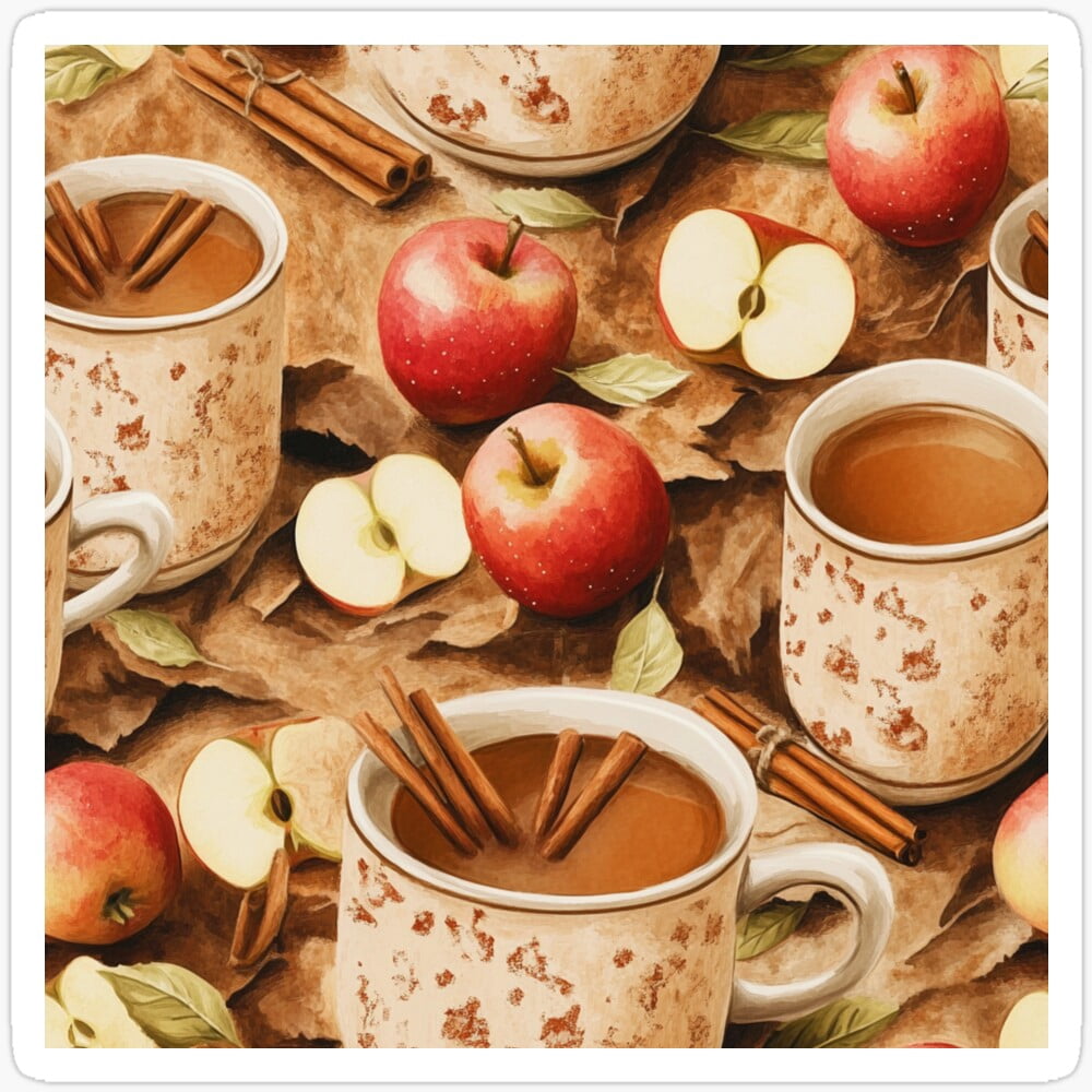DOPASTICKER Autumn Sweetness With Hot Cider Sticker Phone Decal Water ...