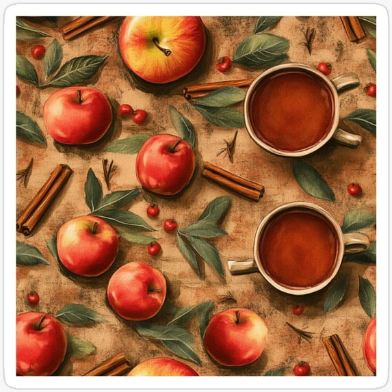 DOPASTICKER Autumn Sweetness With Hot Cider Sticker Phone Decal Water ...
