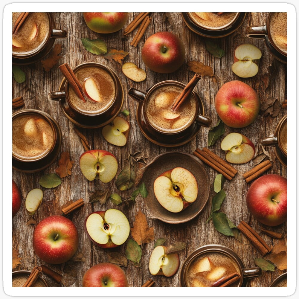 DOPASTICKER Autumn Sweetness With Hot Cider Sticker Phone Decal Water ...